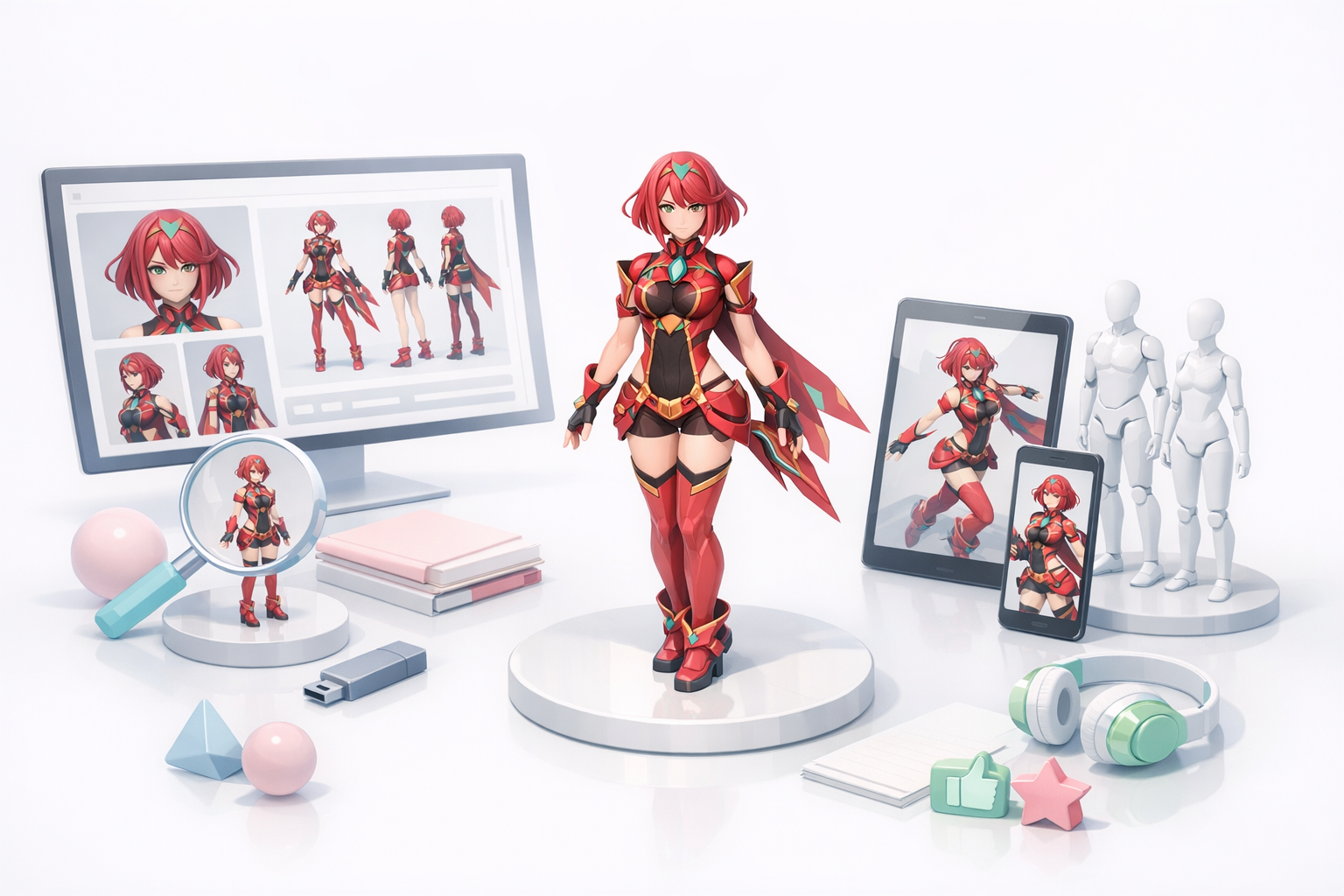 How I Use Pyra 3D Model References for Xenoblade Projects